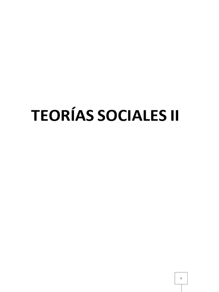 Res Menes Teor As Sociales II - Docx Filename Utf-8''Resúmenes Teorías Sociales II | PDF ...