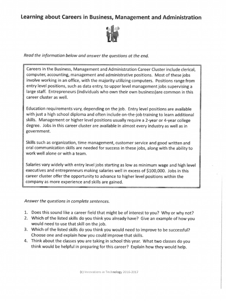 Colton Cross - Learning About Careers in Business-Student | PDF