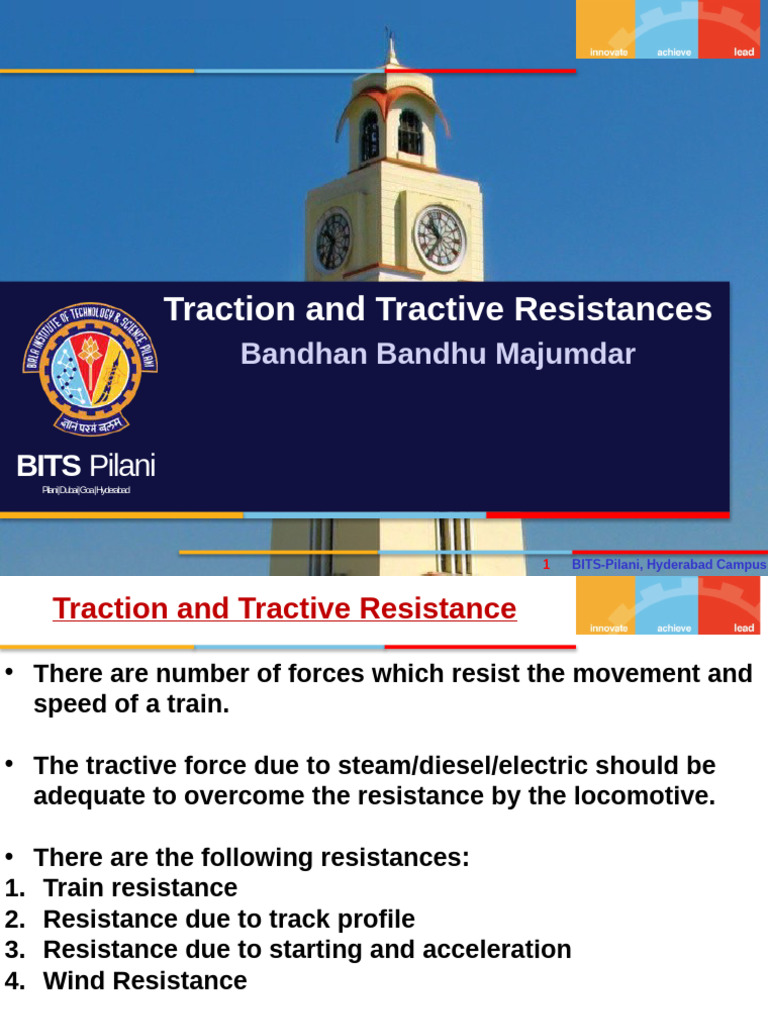 Tractive Resistance in Railway Systems | PDF | Friction | Train