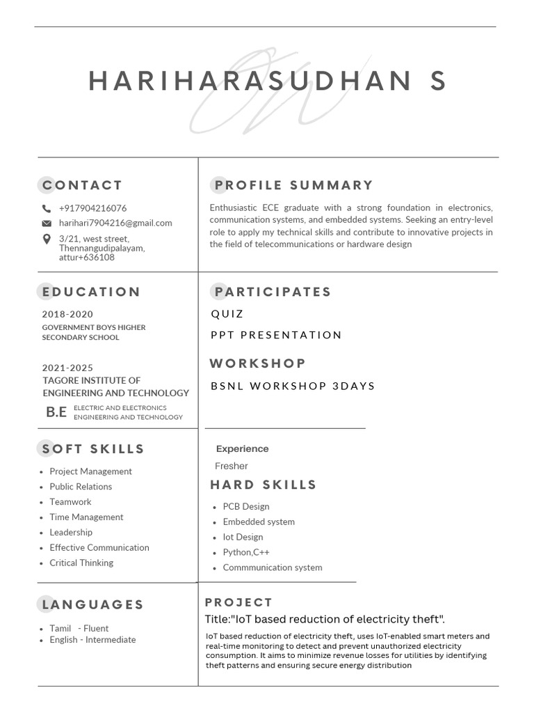 Minimalist White and Grey Professional Resume - 20250321 - 110012 ...