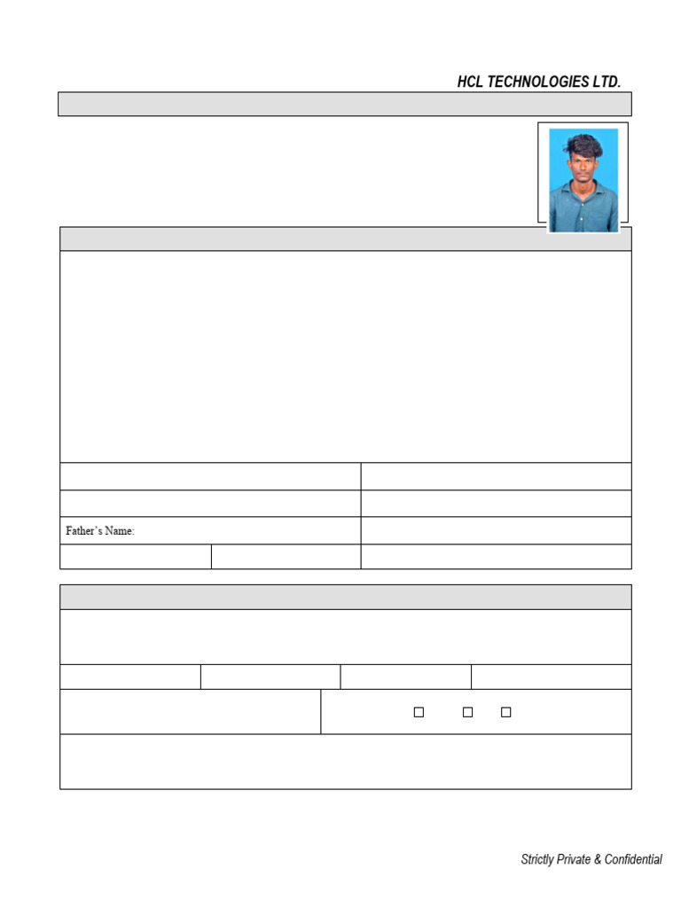 BGV Application Form - Existing (1) | PDF | Identity Document | Authentication
