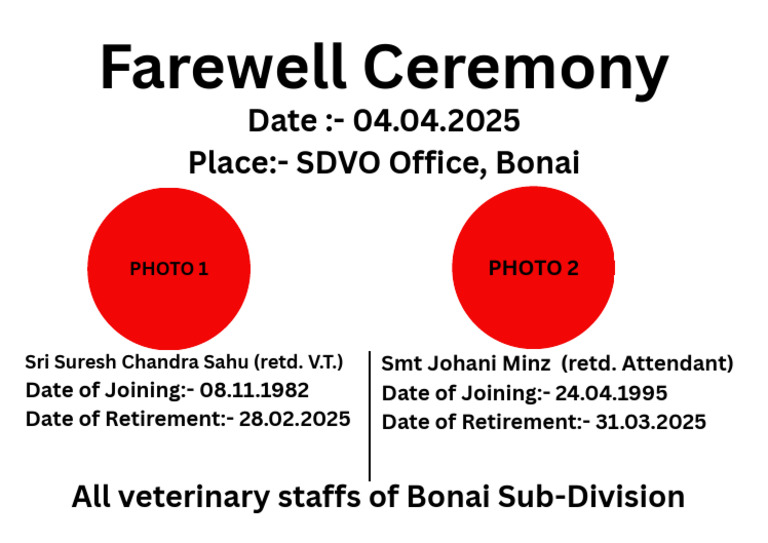 Farewell Ceremony for Retiring Staff | PDF