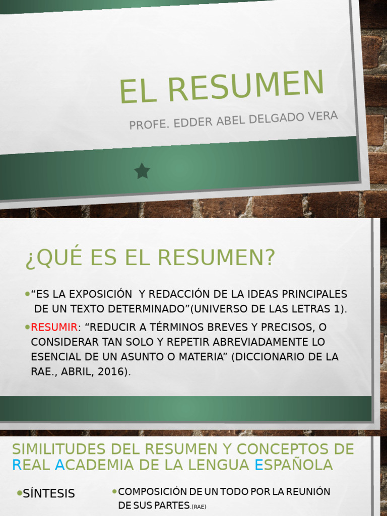El Resumen | PDF