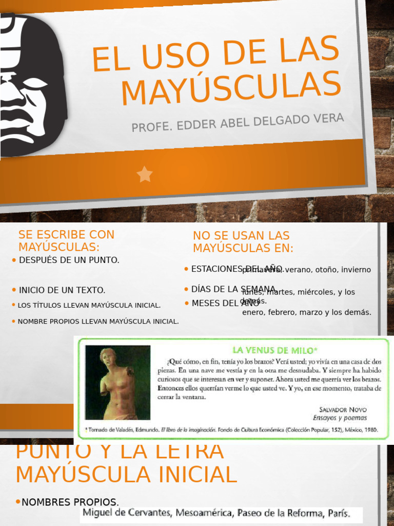 El uso de las mayúsculas | PDF