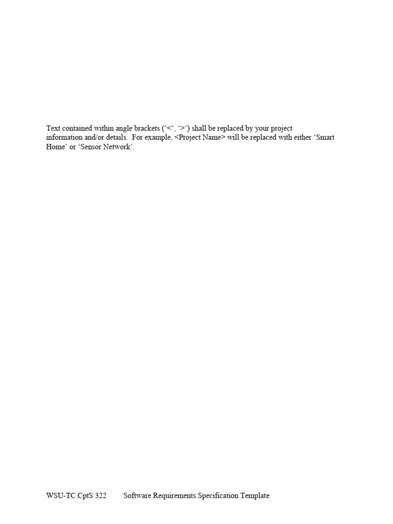 Software Requirements Specification Template | PDF | Computer Network ...
