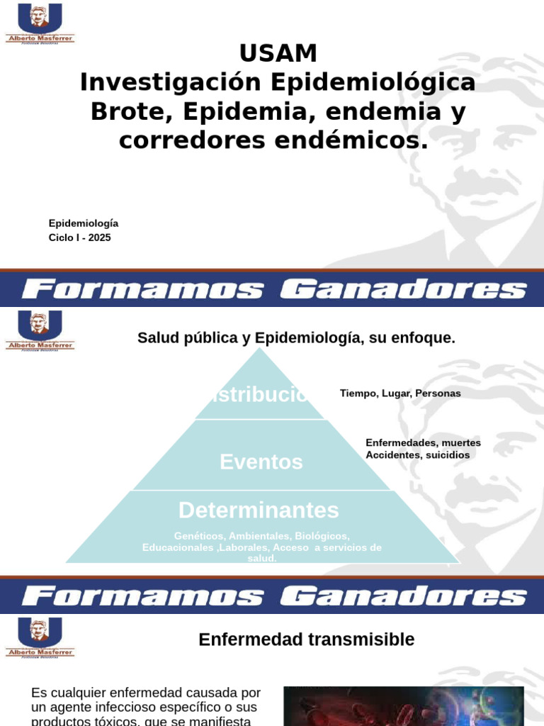 Investigacion Epidemiologica, Brotes, Epidemia, Endemia y Corredores ...