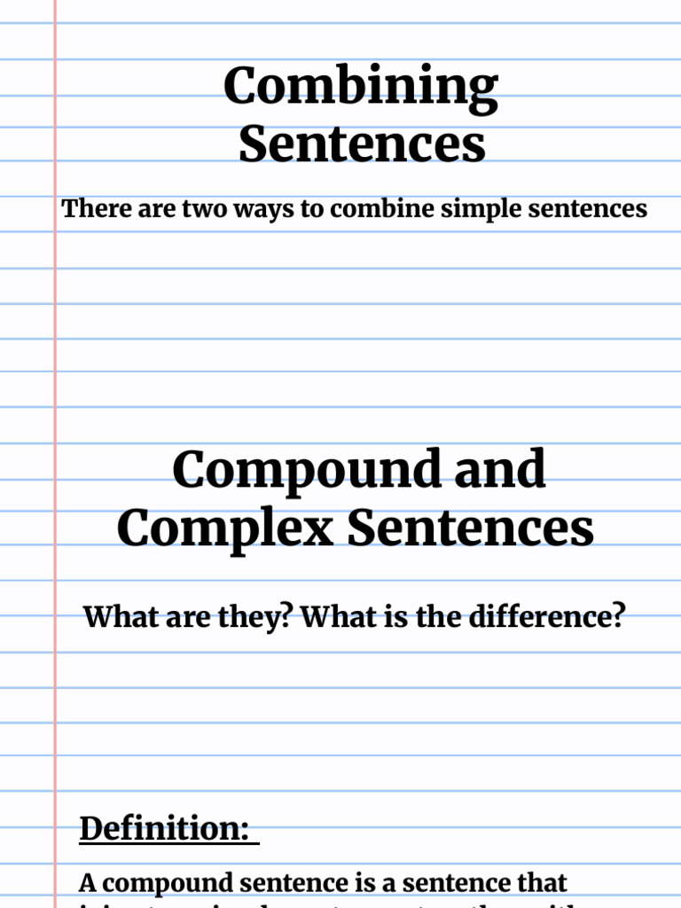 Compound and Complex Sentences | PDF | Semantics | English Grammar
