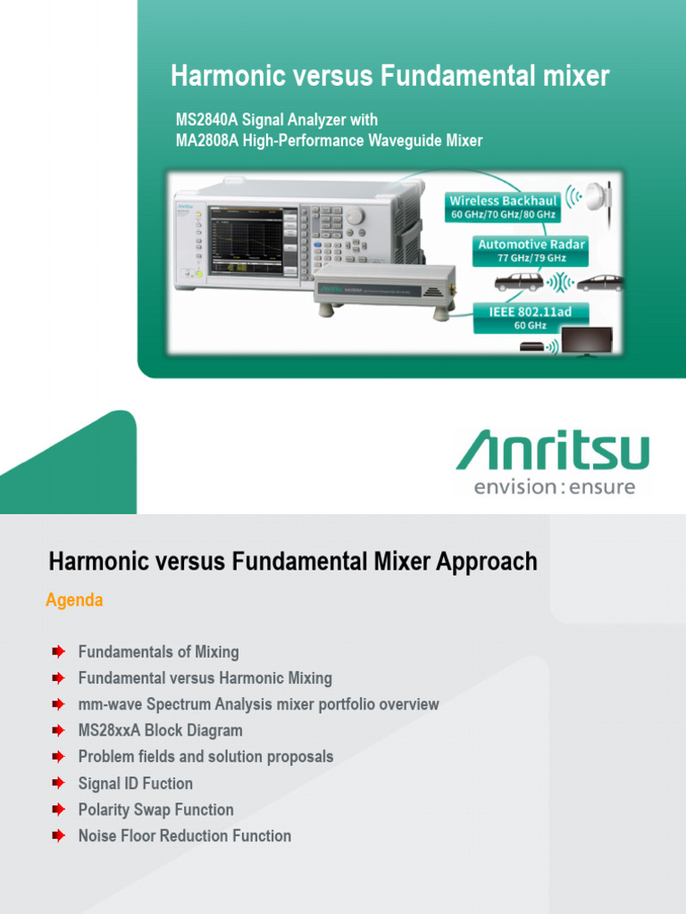 Harmonic Versus Fundamental Mixer Approach | PDF | Distortion | Sound