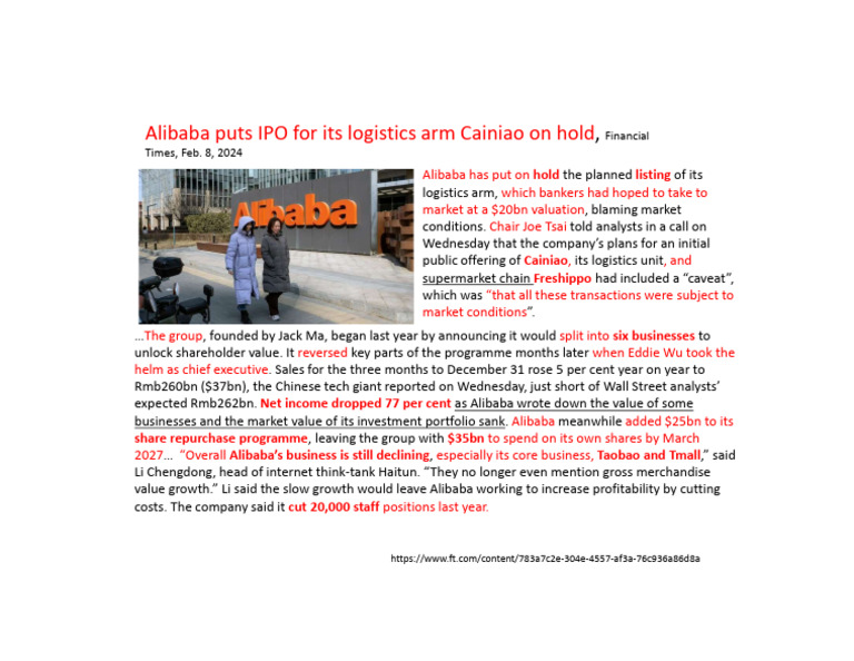 Article Alibaba Cainiao | PDF