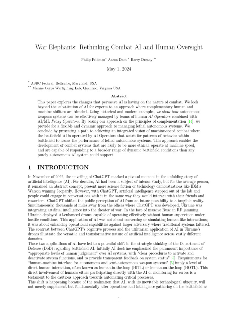 War Elephants and Ai | PDF | Artificial Intelligence | Intelligence (AI ...