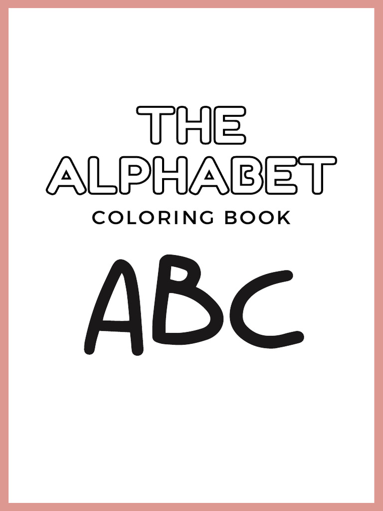 Pink-White Simple Alphabet Coloring Book | PDF