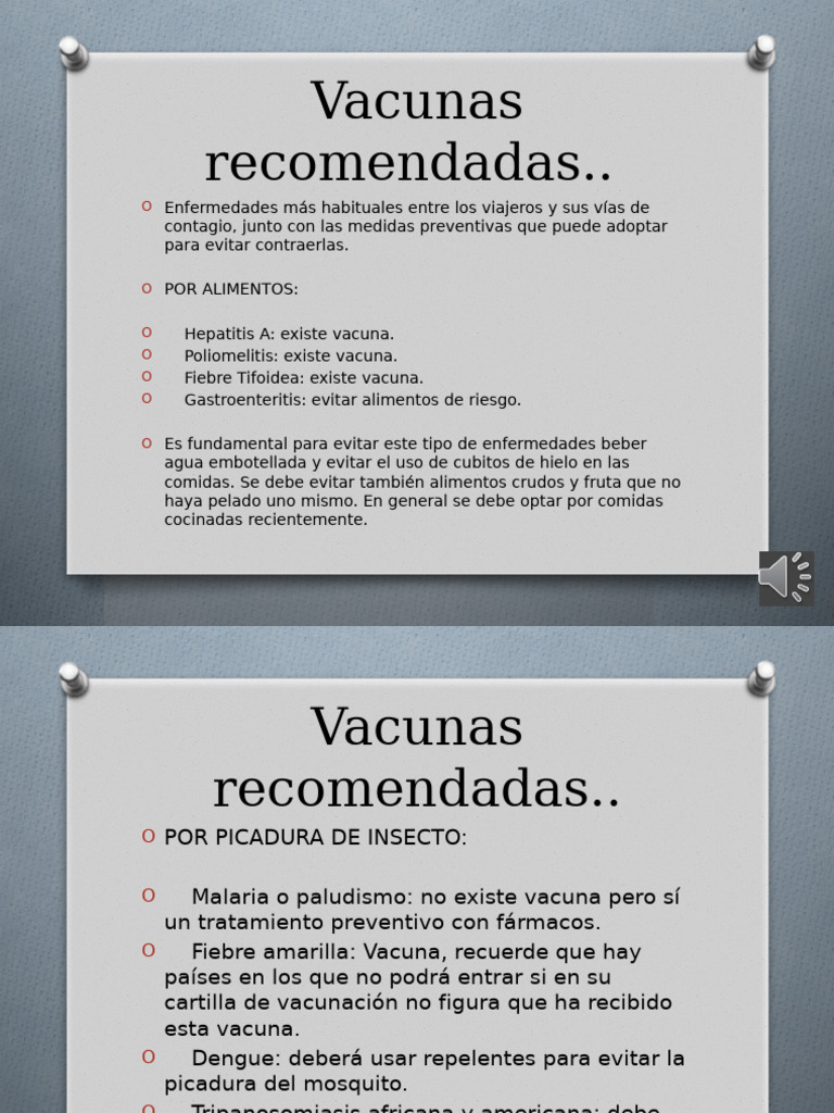 Vacunación Viajeros Intenacionales. 3PARTE | PDF