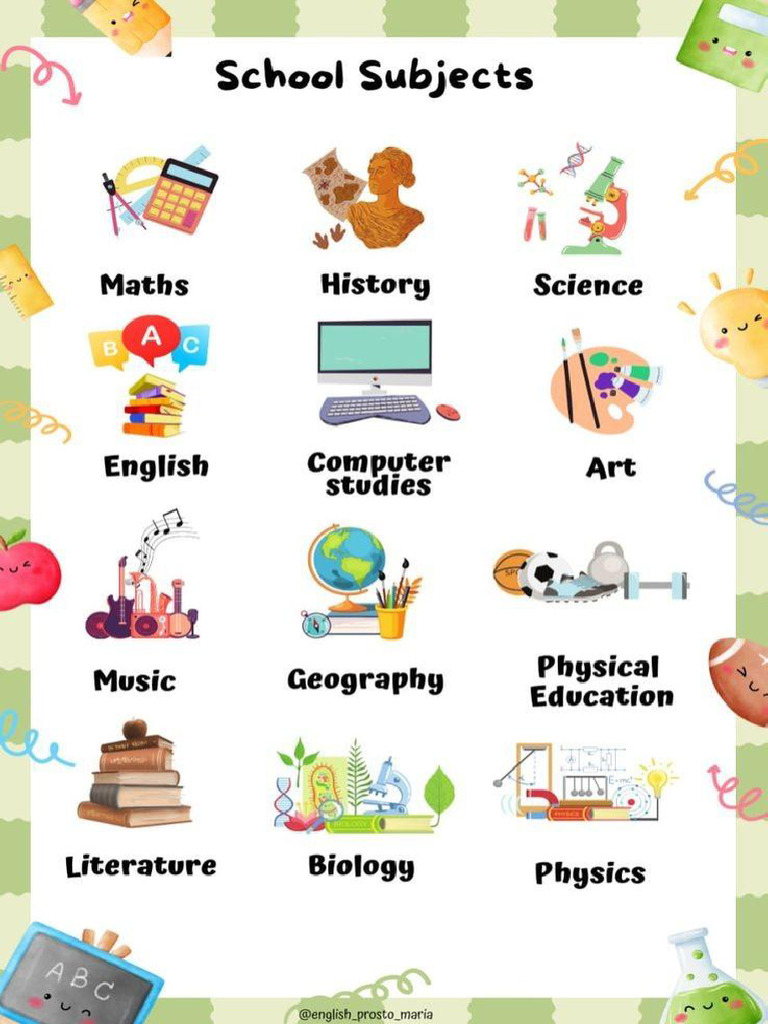 School Subjects Worksheets | PDF | Physical Education | Science