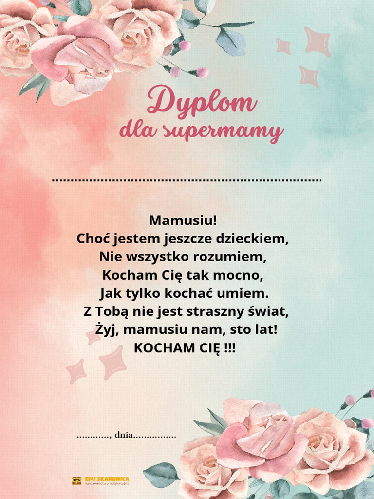 DYPLOM DLA MAMY I TATY Tlef3b | PDF