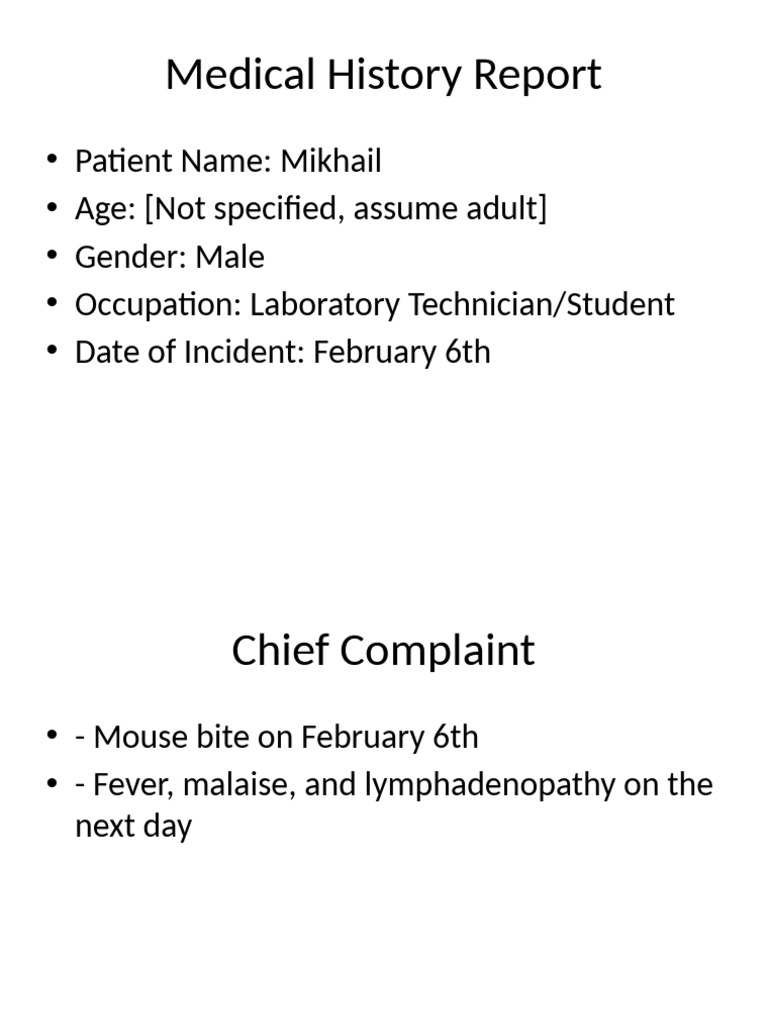 Medical History Report | PDF | Medicine | Diseases And Disorders