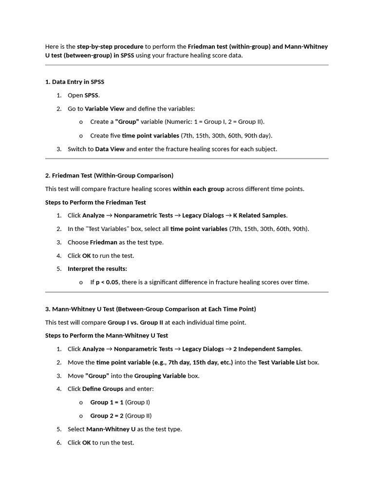 Flow Chart For Friedman Test in Spss | PDF | Statistics | Statistical ...