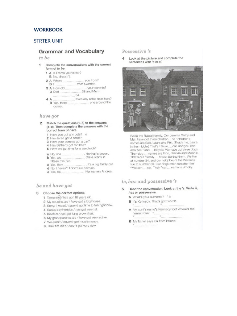 Workbook Starter Unit Next Move 3 | PDF