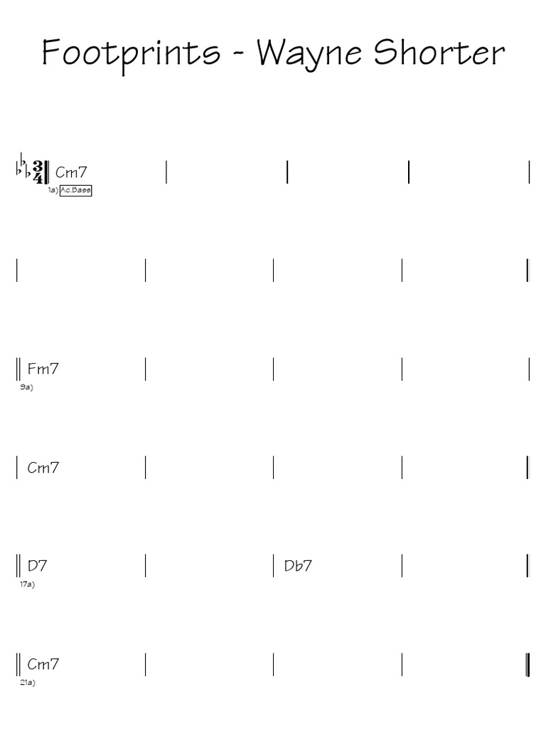 Footprints Chords and Sheet Music | PDF