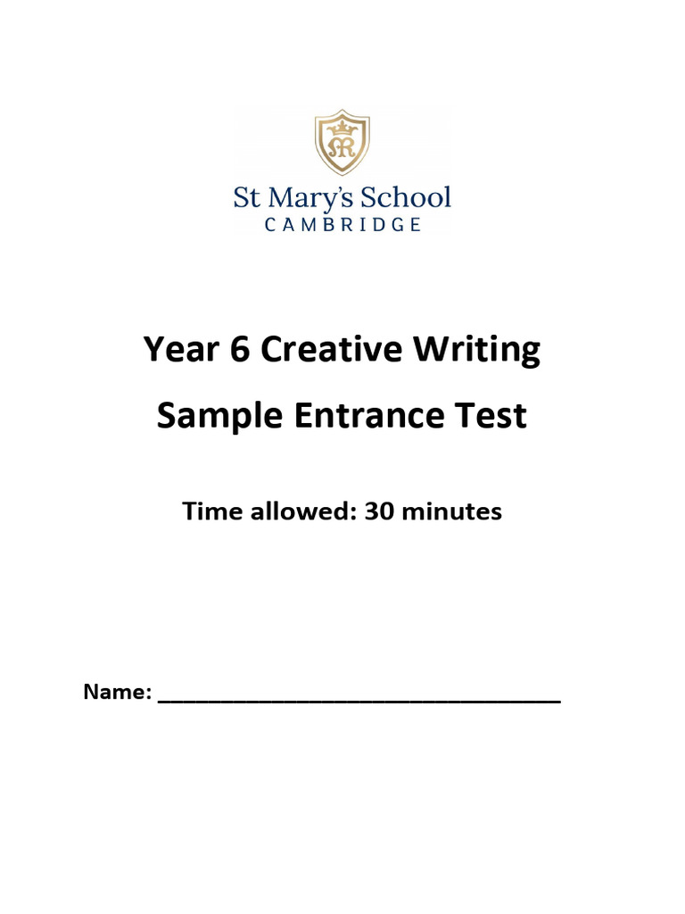 10 English Creative Writing ST Marys School Cambridge | PDF