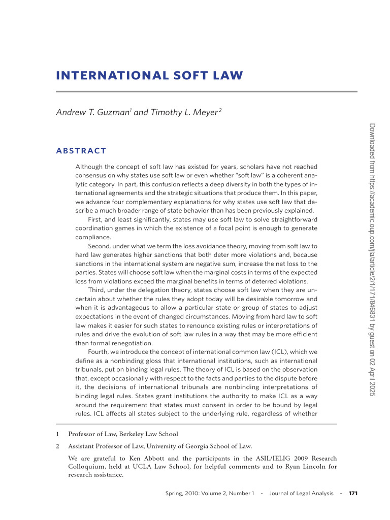 International Soft Law | PDF | Treaty | Risk