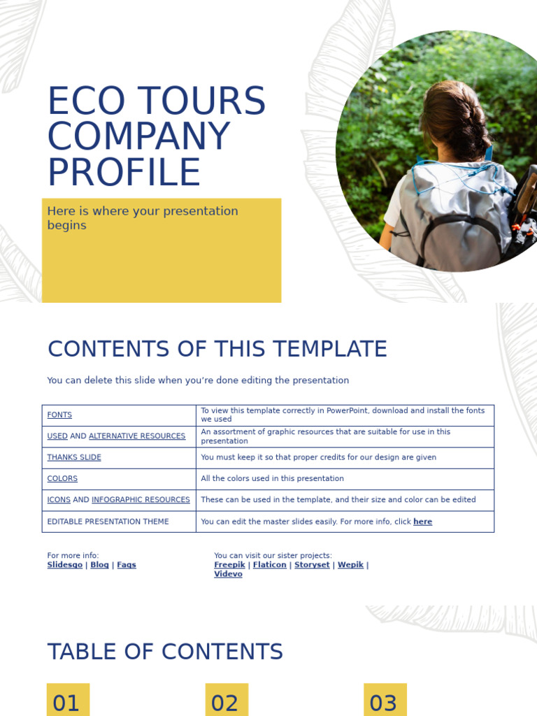 Eco Tours Company Profile by Slidesgo | PDF | Planets | Saturn
