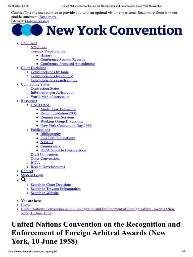 NY Convention | PDF