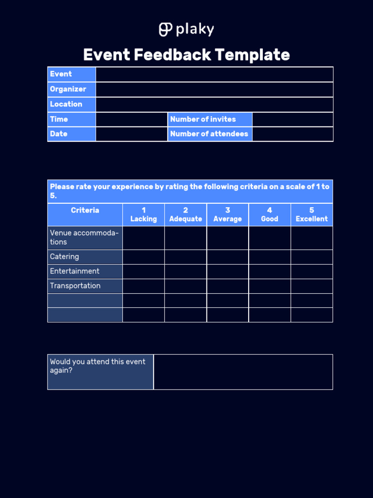 Event-Feedback-Template-Plaky | PDF