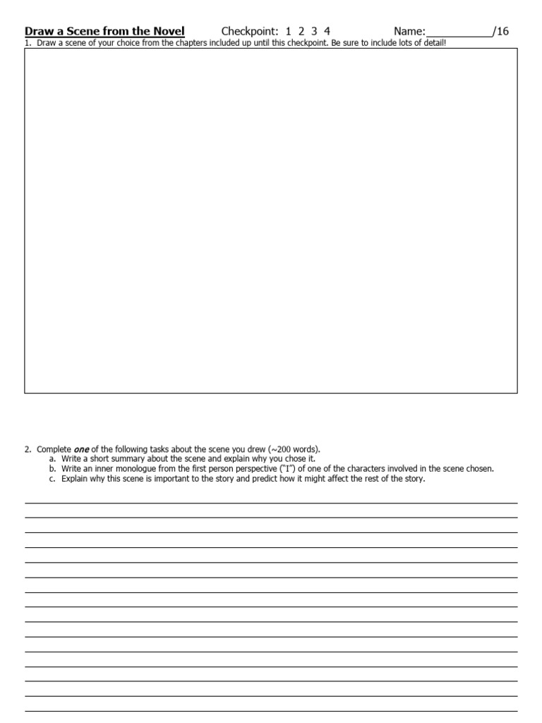 Draw a Scene from a Novel | PDF