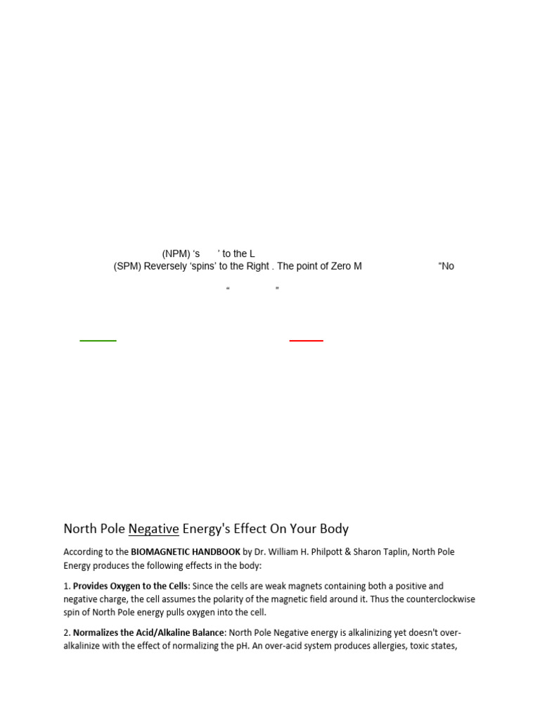 North vs. South Pole Magnetic Energy Effects | PDF | Immune System | Edema