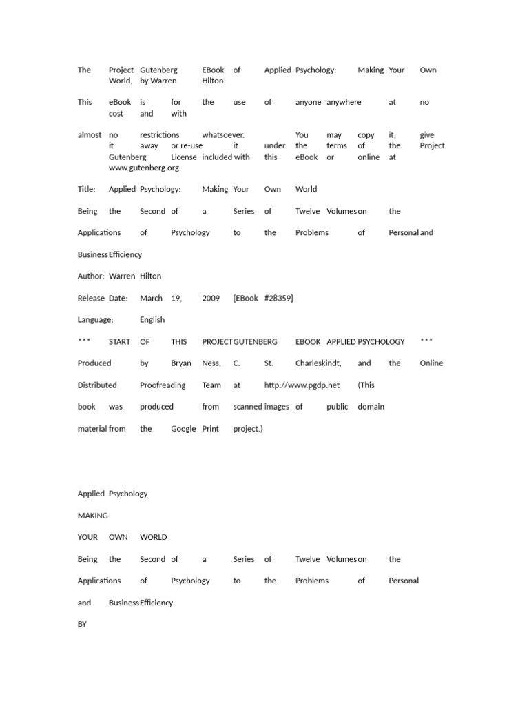 Applied Psychology Making Your Own World | PDF | Senses | Mind