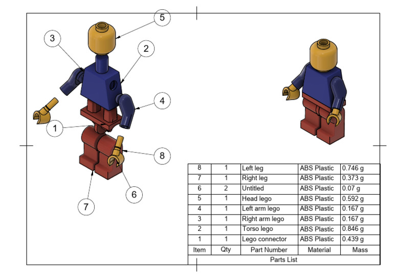 Lego Assembly Parts List | PDF