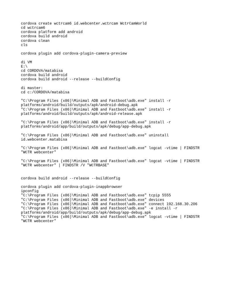 Cordova Android Build and Debug Guide | PDF