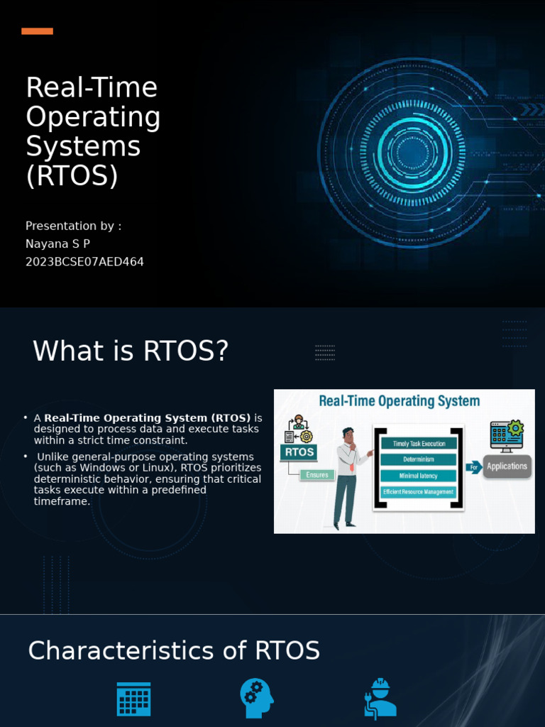 Real-Time Operating Systems (RTOS) : Presentation By: Nayana S P 2023BCSE07AED464 | PDF ...