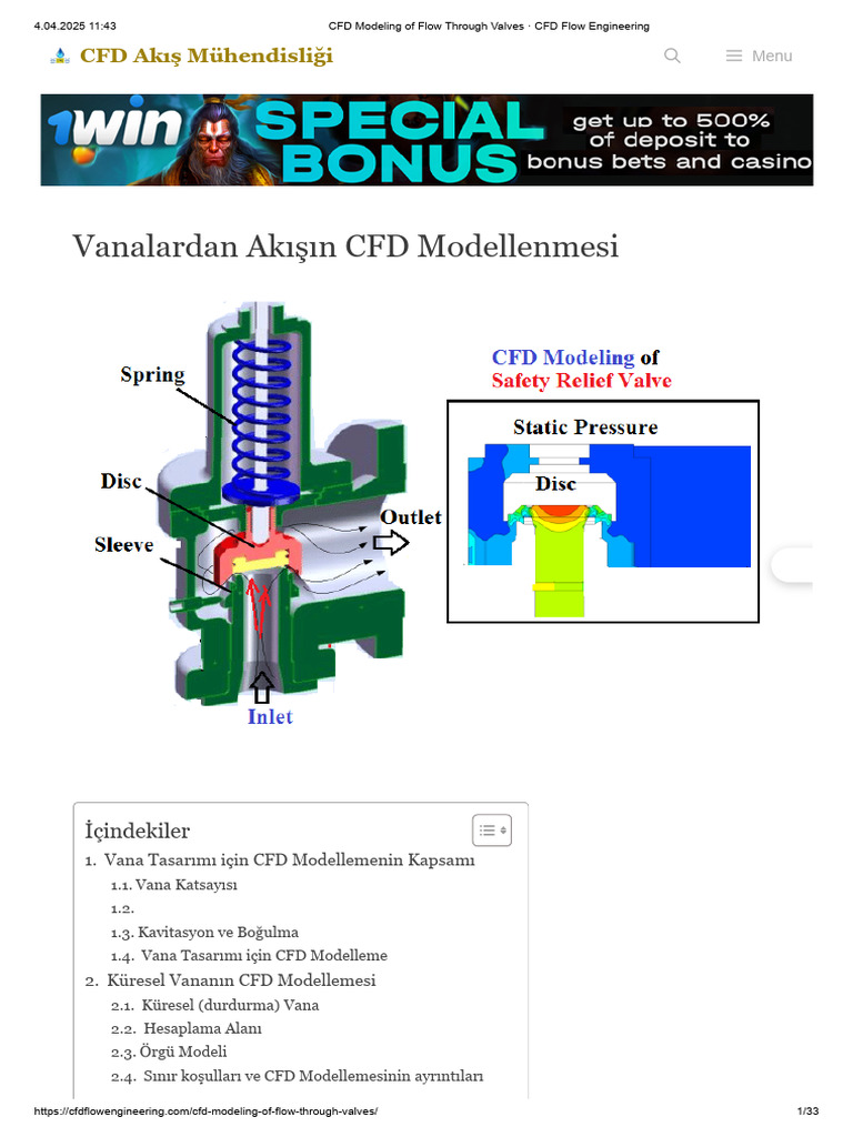 CFD Modeling of Flow Through Valves CFD Flow Engineering | PDF
