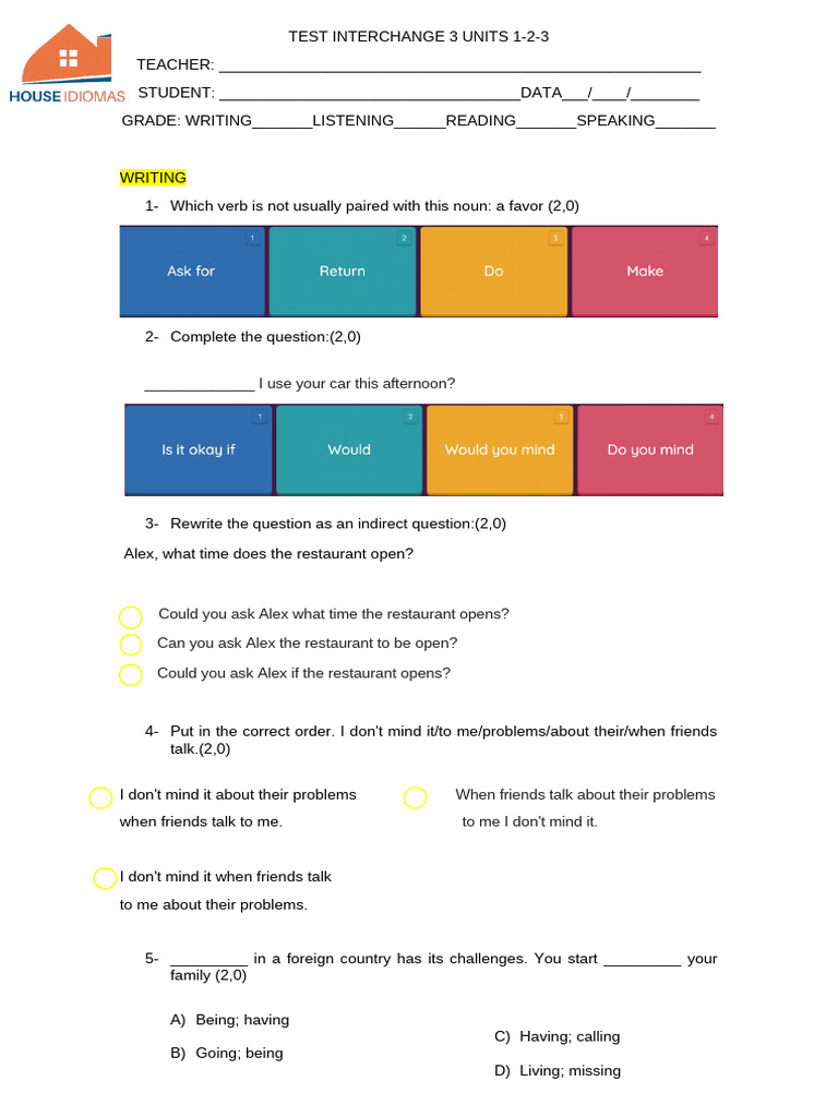 Test Interchange 3 Units 1 | PDF | Power (Physics) | Nuclear Power Stations