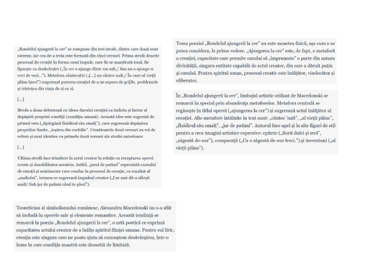 Rondelul Ajungerii La Cer | PDF