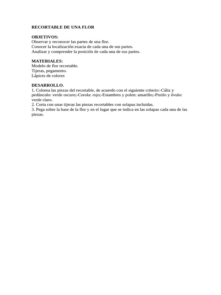 Recortable de Una Flor | PDF