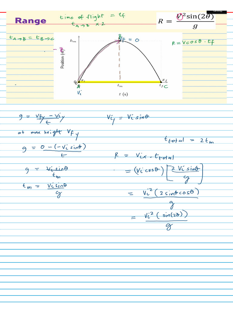 Feb 20 Lei Physics Range Derivation | PDF