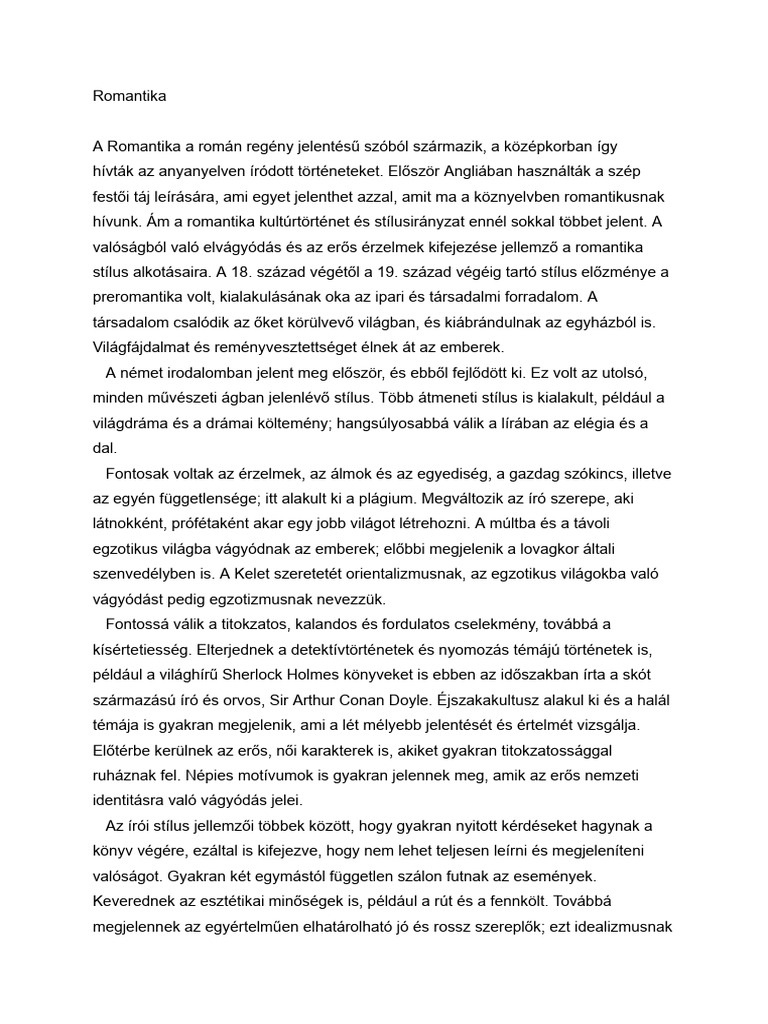 Romantika Művészet | PDF