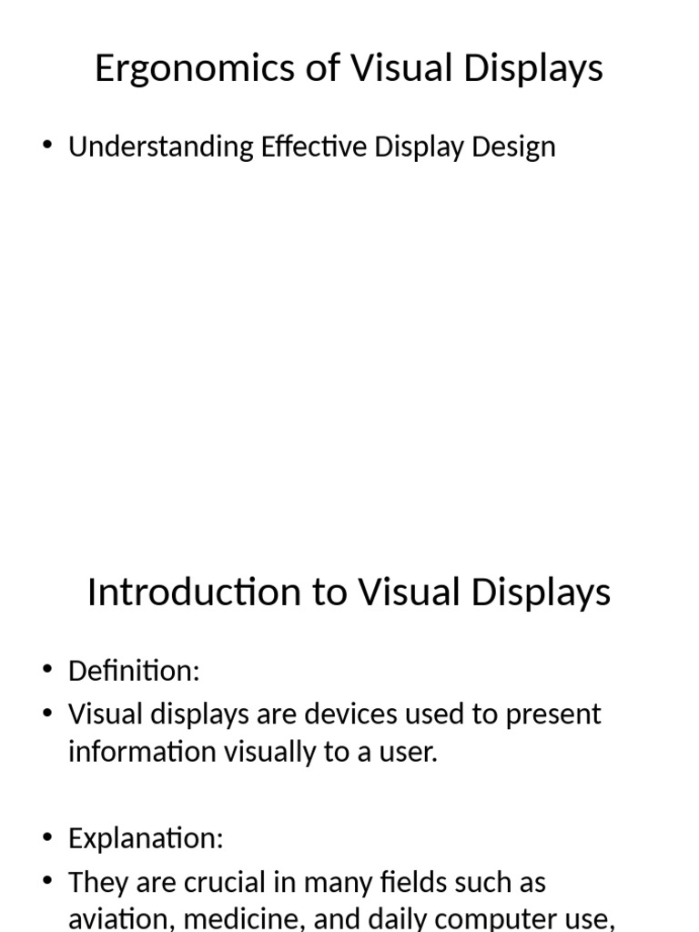 Ergonomics_of_Visual_Displays_Detailed | PDF | Information | Lighting