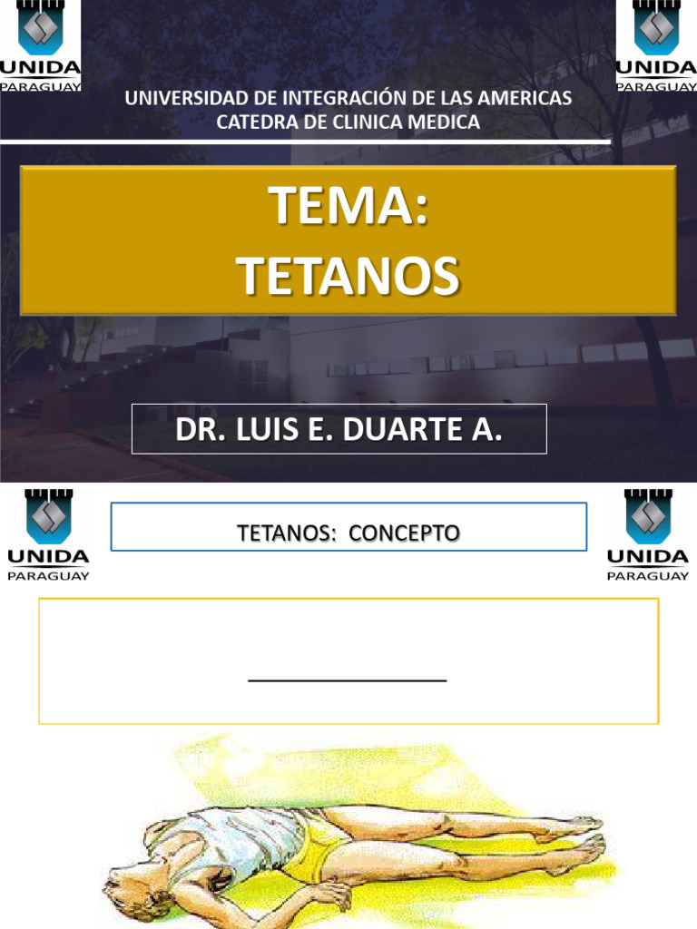 CLASE 1 - MI 4 - TETANOS | PDF | Sinapsis | Especialidades Medicas