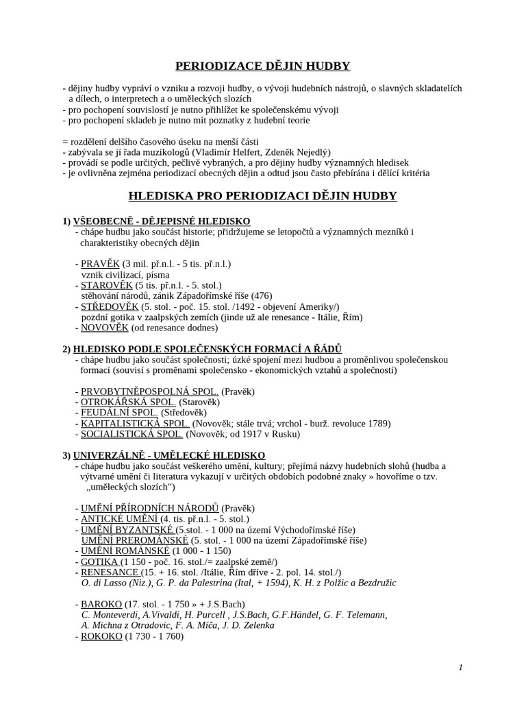 Dejiny Hudby1 | PDF