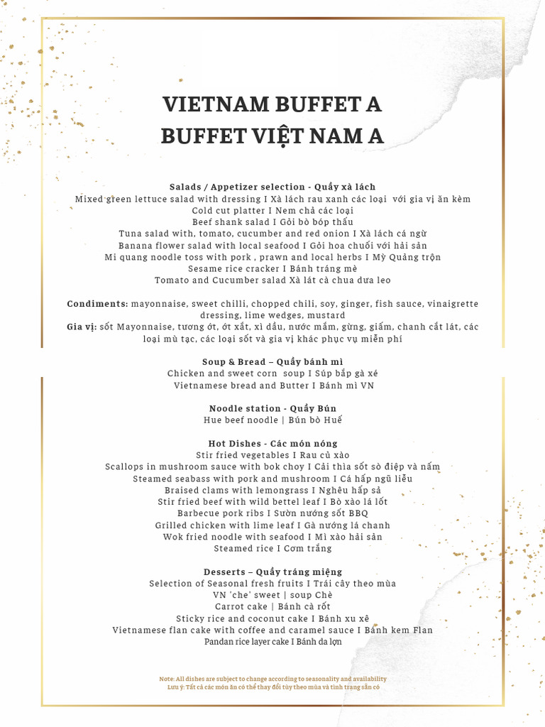 VN Buffet A 500 | PDF