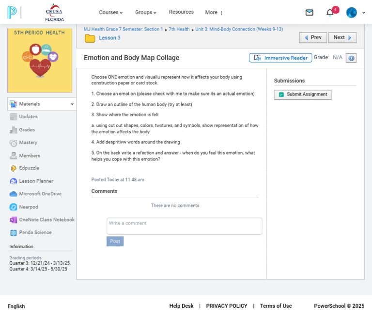 Emotion and Body Map Collage Schoology | PDF