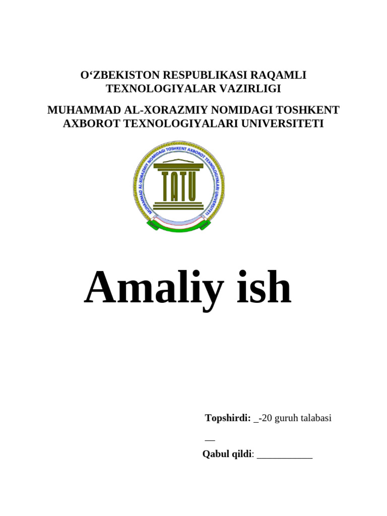 2-Amaliy | PDF