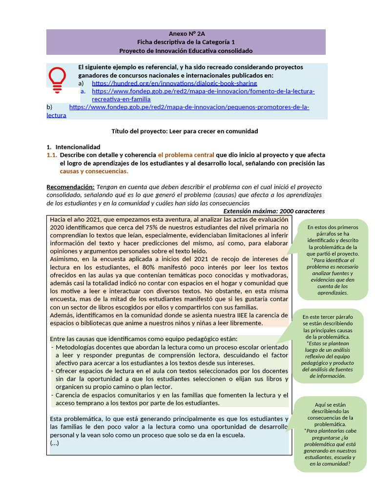 ANEXO 2A - Ejem | PDF | Evaluación | Comprensión lectora