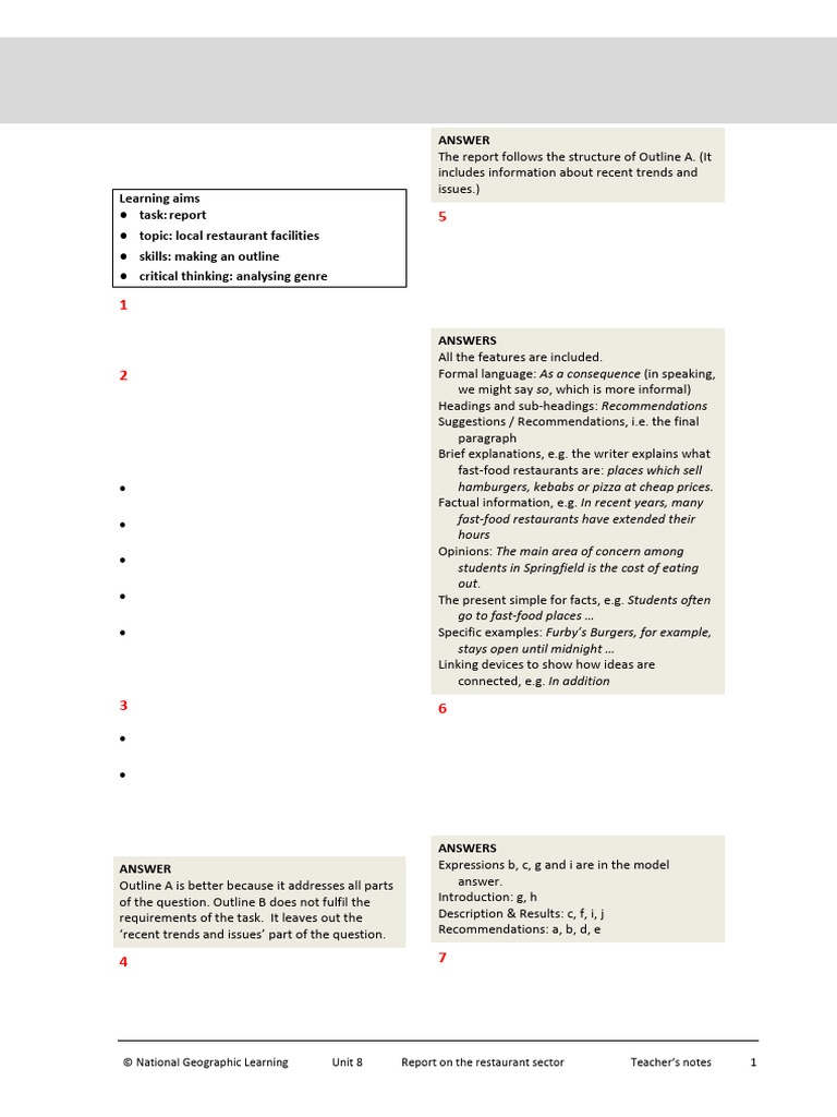 Life EAP Int Writing Unit 8 Notes | PDF | Learning | Cognitive Science