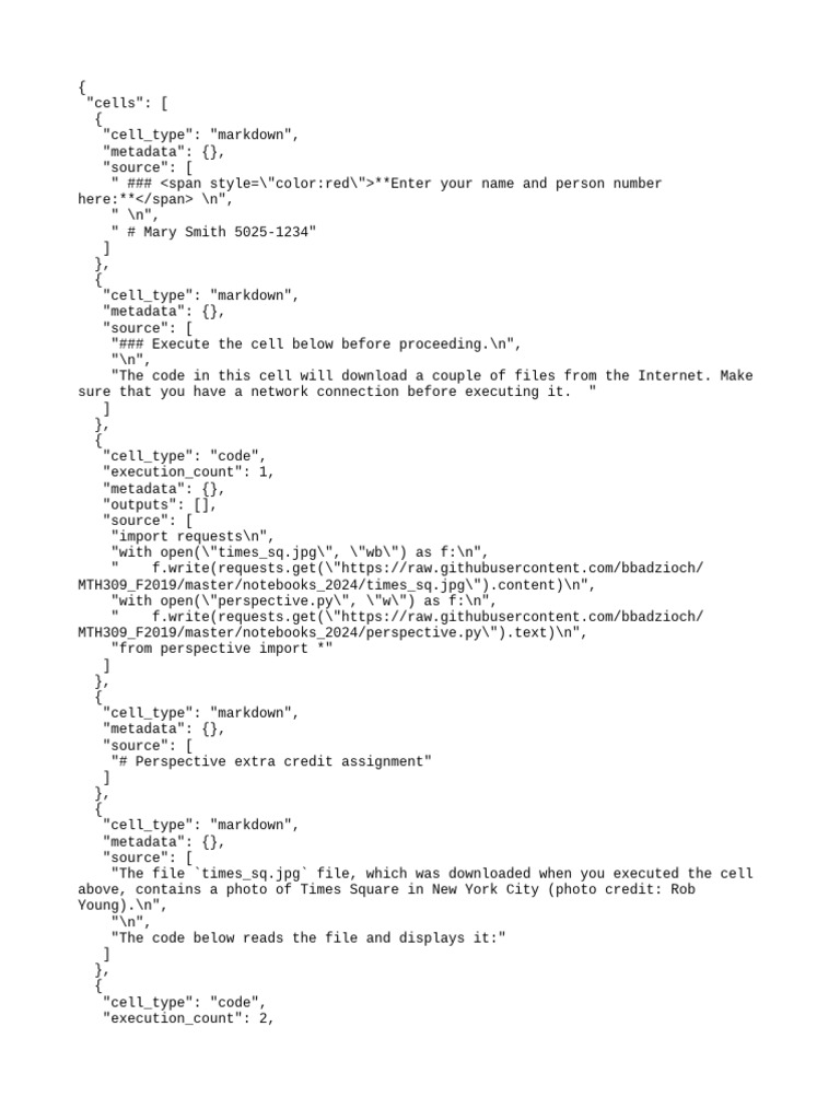 Perspective Extra Credit.ipynb | PDF | Data | Computing