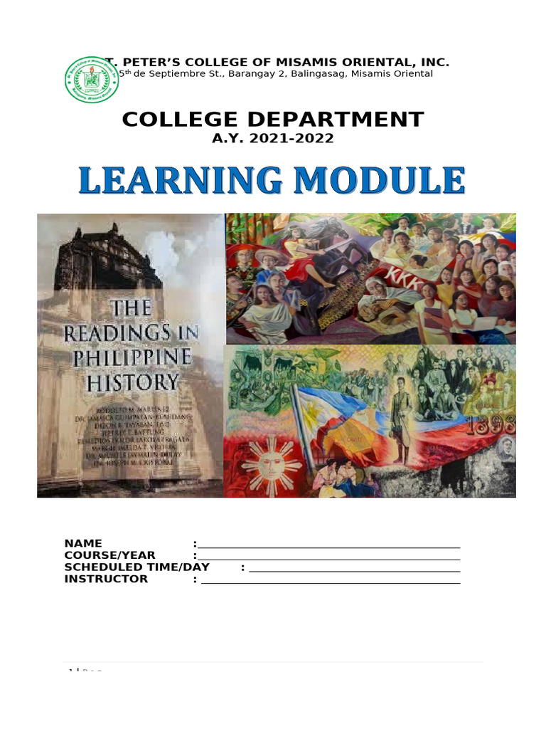 GE 2 Learning Module S.Y. 2021 2022 | PDF
