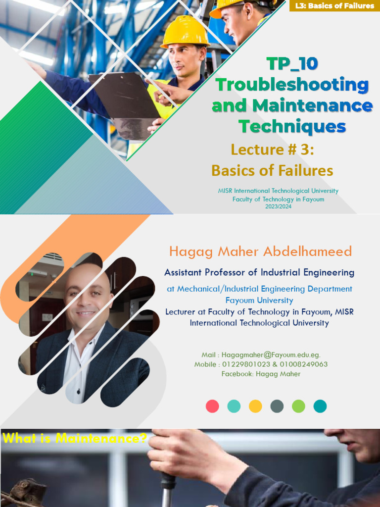 MITU_F_2024_ TP_10 Troubleshooting and Maintenance Techniques_L3 Basics of Failures | PDF ...
